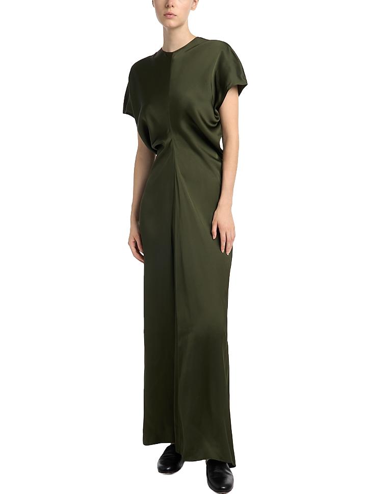 TOTÊME Toteme Slouch Waist Satin Maxi Dress